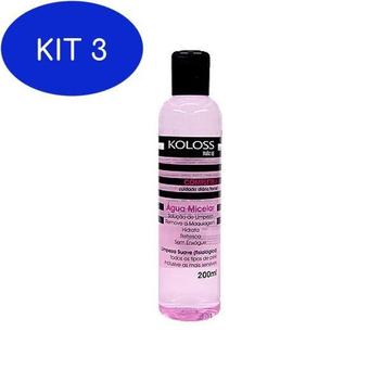 Kit 3 Água Micelar completely Koloss 200 ml - Água Micelar - Magazine Luiza