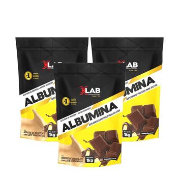 Kit 3 Albumina 1kg XLab- X-lab - Albumina - Magazine Luiza
