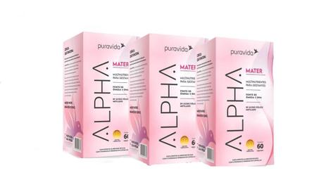 Kit 3 Alpha Mater 60 Caps Pura Vida - Multivitamínico / Polivitamínico ...