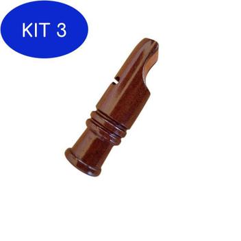 Kit 3 Apito Pio De Madeira Inhambu - Açu 03 Apito Profissional - Mundo ...