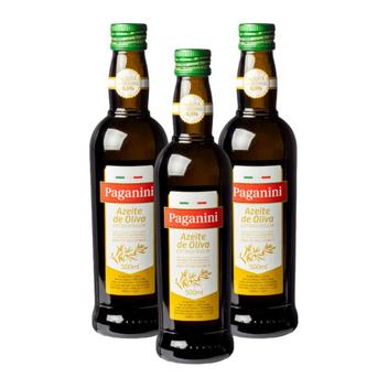 Kit 3 Azeite Oliva Italiano Extra Virgem 0,5% Paganini 500ml - Azeite ...