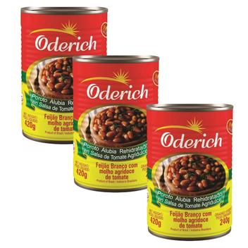 Kit 3 Baked Beans Feijão Branco Agridoce Ao Molho 420g Oderich - Molho ...