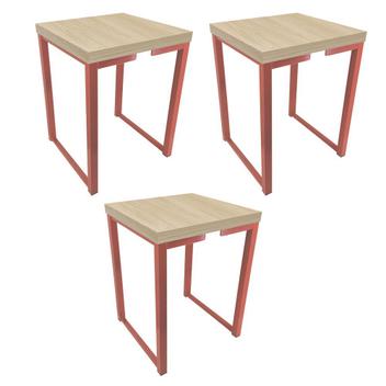 Kit 3 Banco Banqueta Nova York Industrial Cozinha Área Gourmet Cobre ...