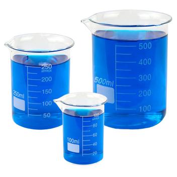 Kit 3 Béquer Becker Vidro Graduado 100, 250, 500 ml - Perfecta ...