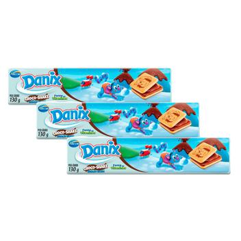 Kit 3 Biscoito Recheado Danix Sabor Choco-Shake 130g - Biscoito ...