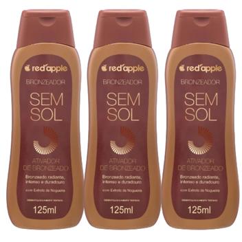 Kit 3 Bronzeador Sem Sol Autobronzeador 125Ml - Red Apple - Bronzeador ...