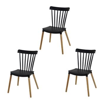 Kit 3 Cadeiras Modernas Para Mesa De Jantar Cozinha Windsor Ellen Base ...