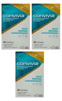 Kit 3 Caixas Suplemento Alimentar Convivia 60 Comprimidos - Cellera ...