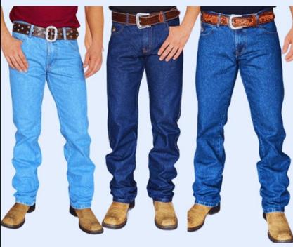 Kit 3 Calças Masculina Jeans Country Premium Tecido Grosso Resistente ...