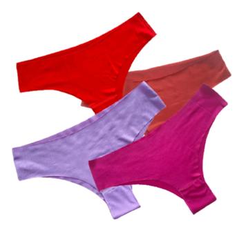 Kit 3 Calcinha Sem Costura Corte a Laser Tanga Feminina Não Marca ...