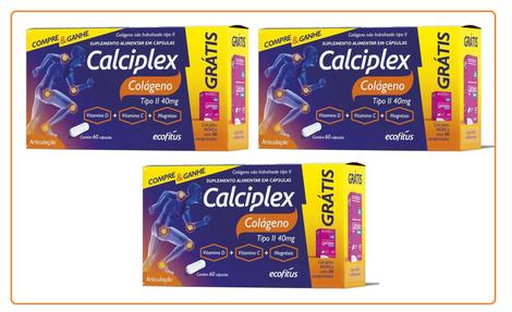 Kit 3 Calciplex Colágeno Tipo II + MDKCa 60+30Cps - Ecofitus - Colágeno ...