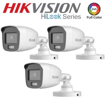 kit 3 Camera De Segurança Hilook Hikvision Colorvu Full Hd 1080p ...