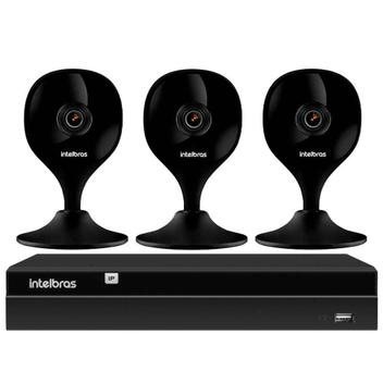 Kit 3 Câmeras iMx C Black Intelbras com Aúdio e Inteligência Artificial ...