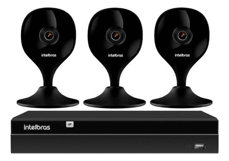 Kit 3 Câmeras iMx C Black Intelbras com Aúdio e Inteligência Artificial ...