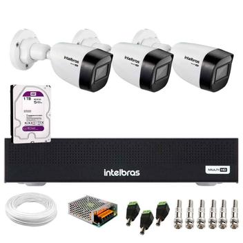 Kit 3 Câmeras Intelbras VHD 1130 B HD 720p Visão Noturna 30m Resistente ...