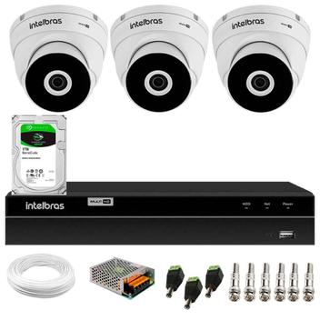 Kit 3 Câmeras Intelbras VHD 3130 D G7 HD 720p Dome Infravermelho de 30m ...