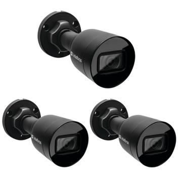 Kit 3 Câmeras IP 2 Megapixels 3.6mm 30m PoE VIP 1230 B BLACK G4 ...