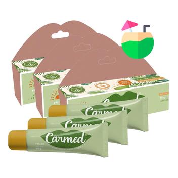 Kit 3 Carmed Água de Coco Protetor Labial FPS 30 Hidratante Brilhante com Sabor 10g - Cuidados ...