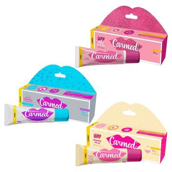 Kit 3 Carmed Hidratante Labial BFF e Acido Hialurônico - Cimed - Lip ...