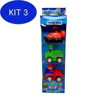 Kit 3 Cartela 3 Carrinhos Patrulha Canina - Dogs Patrol - Carrinho de ...