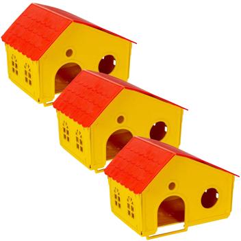 Kit 3 Casinha Hamster Descanso Roedor Amarela - JEL PLAST - Bola / Globo para Hamster - Magazine ...