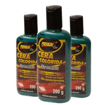 Kit 3 Cera Liquida Colorida Automotiva com Carnaúba PremiumCar Color ...