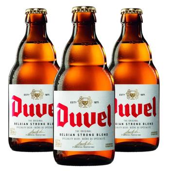 Kit 3 Cerveja Belga Duvel Strong Golden Ale Garrafa 330ml - Kit Cerveja ...