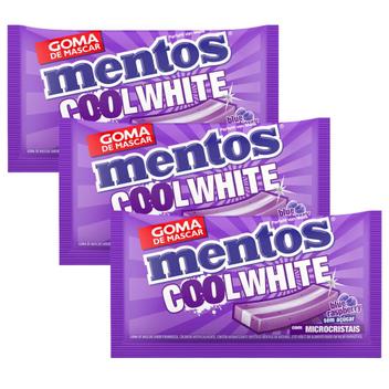 Kit 3 Chiclete Mentos Cool White Blue Raspberry 8,5g - Chicletes e ...
