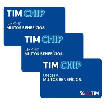 Kit 3 Chip Para Celular Tim Pré Pago - GSM - Chip de Celular - Magazine ...