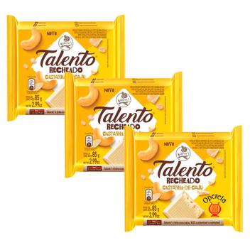 Kit 3 Chocolate Garoto Talento Opereta 85g - Chocolate / Barra de Chocolate - Magazine Luiza