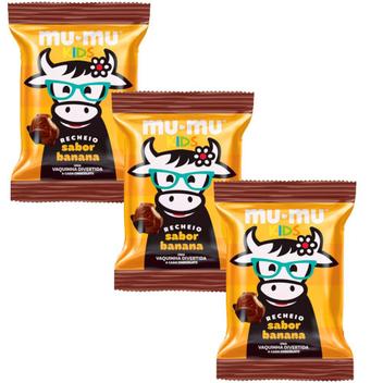 Kit 3 Chocolate Mu-Mu Kids Neugebauer Banana 15,6g - Chocolate / Barra ...