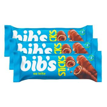 Kit 3 Chocolate Neugebauer Bib's Sticks Ao Leite 32g - Chocolate / Barra de Chocolate - Magazine ...