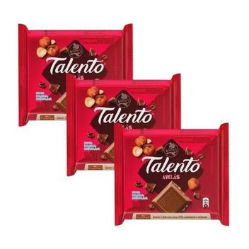 Kit 3 Chocolate Talento Sabor Avelãs 85G - Chocolate / Barra de ...