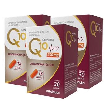 Kit 3 Coenzima Q10 Gold 200mg 30 caps Maxinutri - Coenzima Q10 - Magazine Luiza