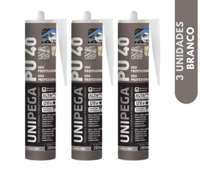 Kit 3 Cola Pu 40 Profissional 400g Placa Revestimento Pvc 3d - Unipega ...