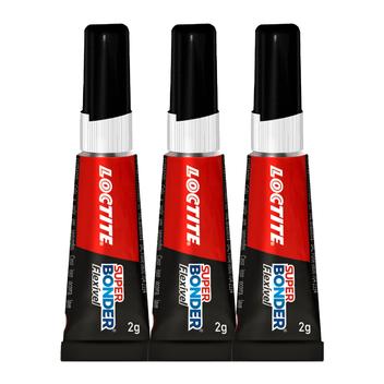 Kit 3 Cola Super Bonder Flexível 2g Em Gel Loctite Instantânea Multiuso ...