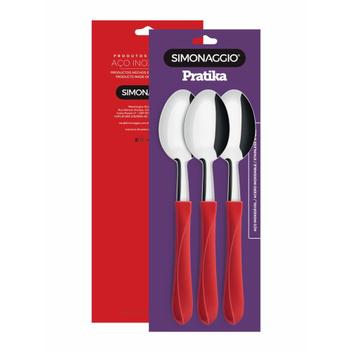 Kit 3 colheres de Mesa Vermelhas Pratika Simonaggio (120.103.0101.007 ...