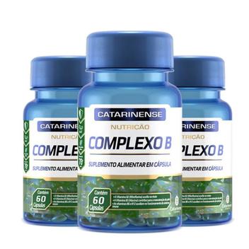 Kit 3 Complexo B Catarinense Pharma 60 Cápsulas - Kit de Suplementos ...