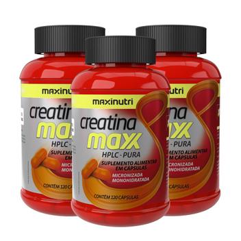 Kit 3 Creatina Maxx Cápsulas 750mg 120 Cápsulas Maxinutri - Creatina ...