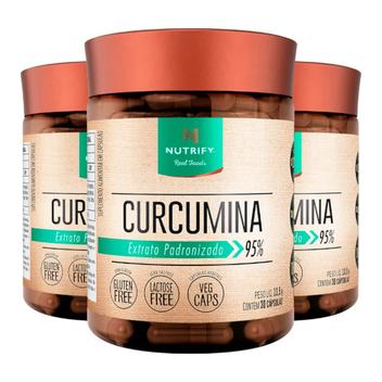 Kit 3 Curcum Nutrify 30 Cápsulas - Cúrcuma em Cápsula - Magazine Luiza