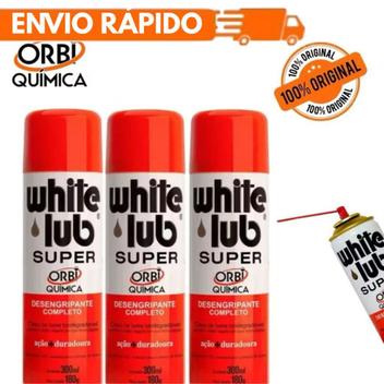 Kit 3 Desengripante Lubrificante Desengraxante Super Orbi Quimica White ...