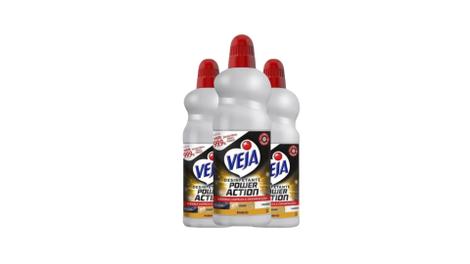 Kit 3 Desinfetante Veja Power Action Pinho Máxima Limpeza 1L ...