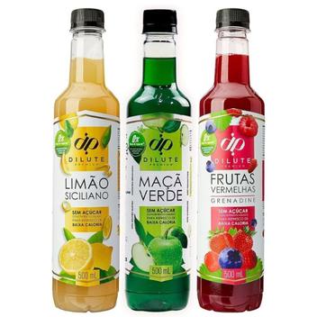 Kit 3 Dilutes Xarope sortidos Drinks Original - Dilute Premium - Gin ...