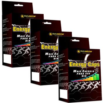 Kit 3 Display Energy Caps 72 Blister com 12 Cápsulas Suplemento ...