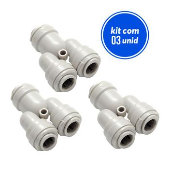 kit 3 Engate Rápido Dmfit Y Tubo 3/8 Saída 2 Vias Tubo 3/8 - Engate Rápido para Mangueira de ...
