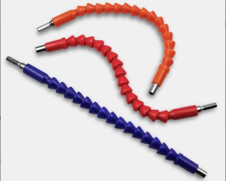 Kit 3 Extensores Haste Prolongador Flexivel Parafusadeira Bits 1/4 ...