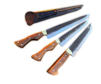 Kit 3 Facas Aço Carbono P/ Assador Abagualado - Espeto Gaúcho - Faca ...