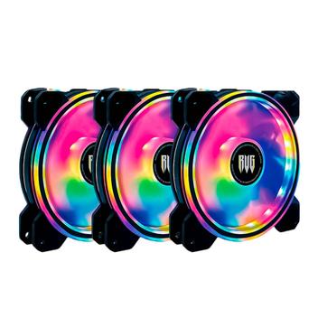 Kit 3 Fan Rgb Para Computador Gabinete Cpu + Hub Controlador E Controle ...