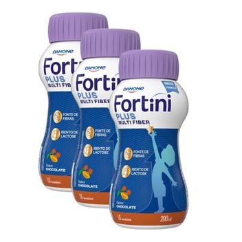 Kit 3 Fortini Multi Fiber Chocolate 200ml - Nutrição Enteral - Magazine ...