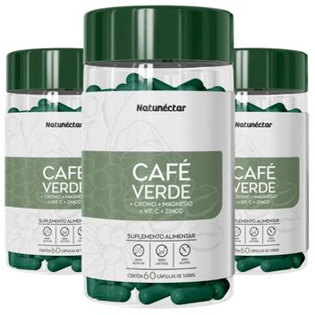 Kit 3 Frasco Extrato Café Verde Suplemento Alimentar Natural Coffee ...
